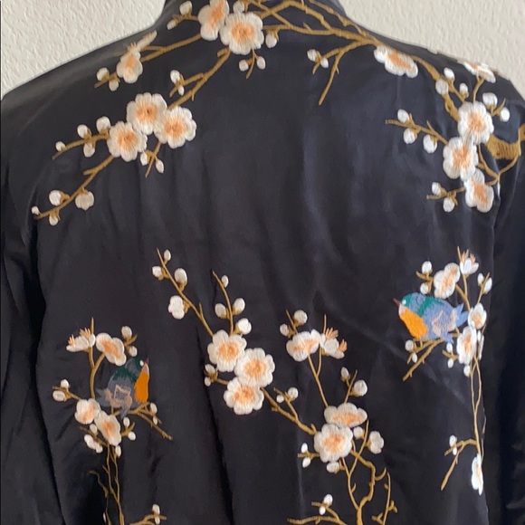 Zara | Jackets & Coats | Zara Satin Cherry Blossom Sakura Jacket | Poshmark